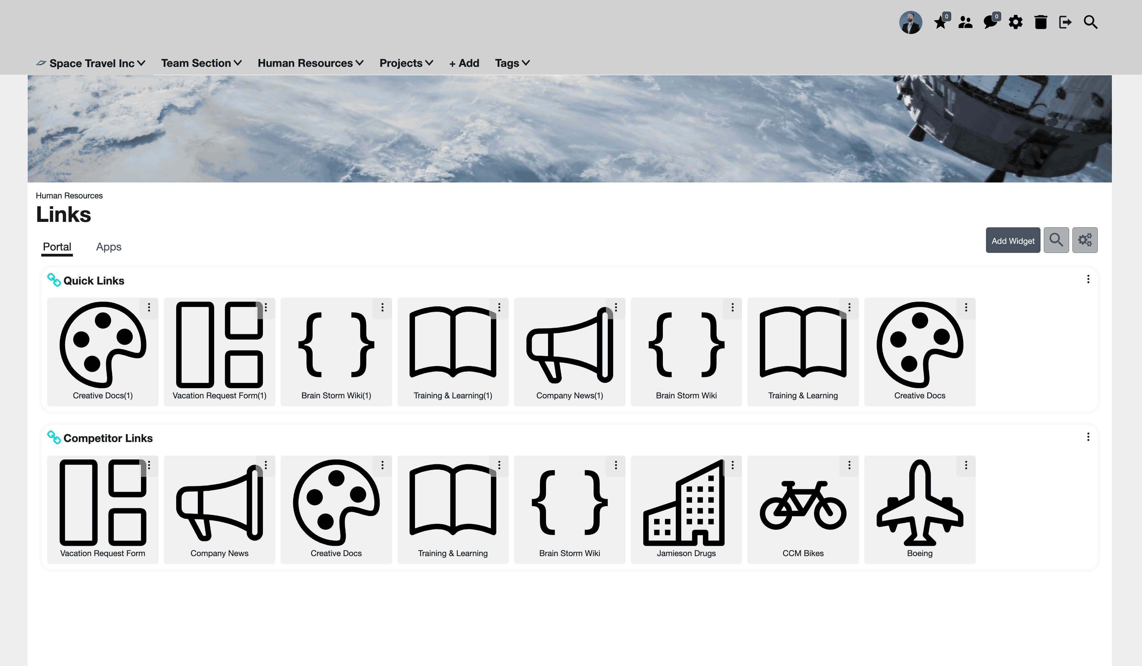 Intranet Example Screenshots
